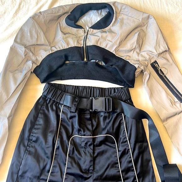 Pants & Jumpsuits | Reflective Top And Pants Set | Poshmark